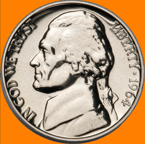 1964 Jefferson Nickel ~ 5 Cent Piece ~ Choice BU Proof ~ 5c US Coin ...