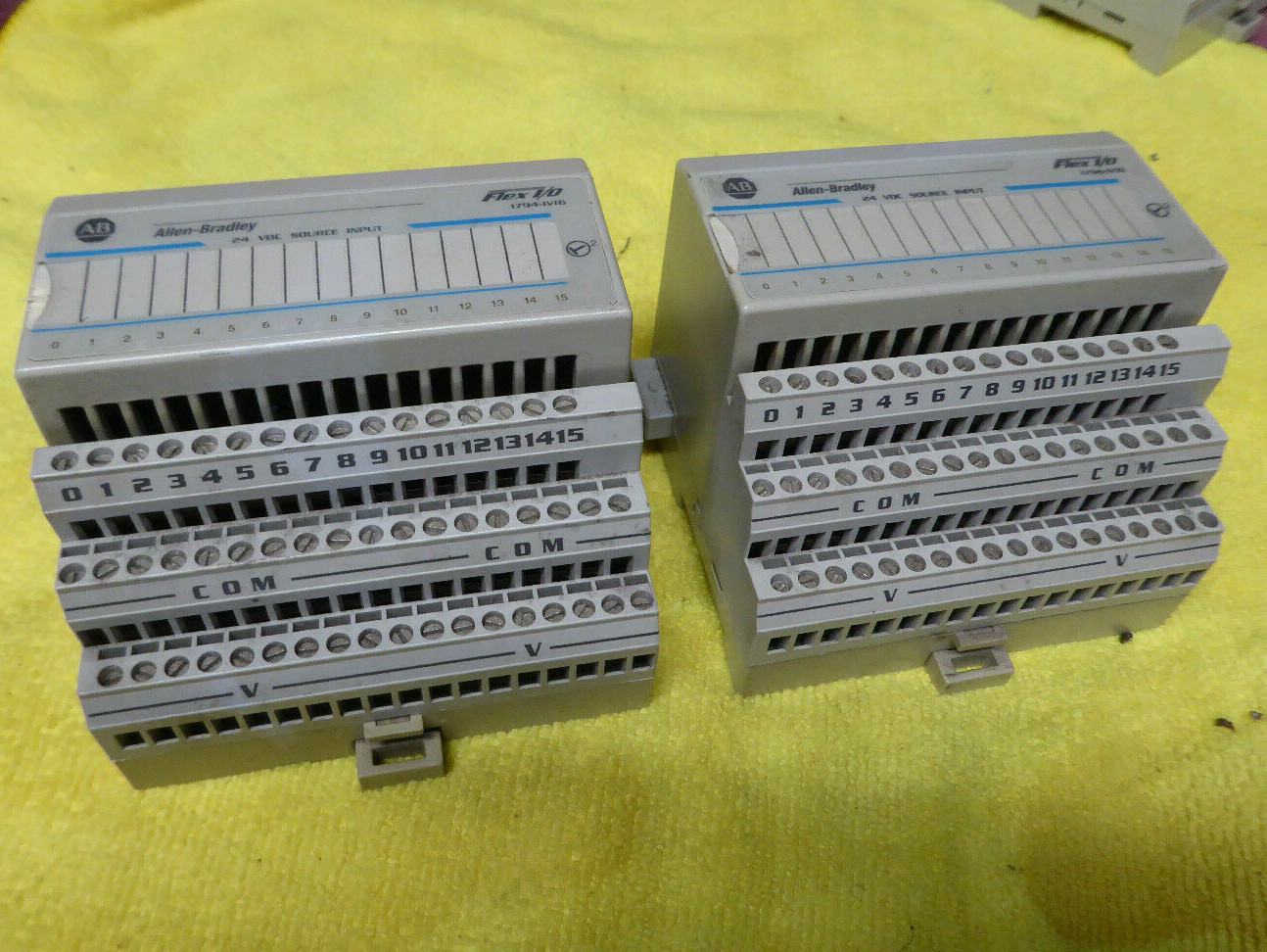 allen bradley Flex I/O 1794-IV16 24VDC Source input module- LOT of 2 ...