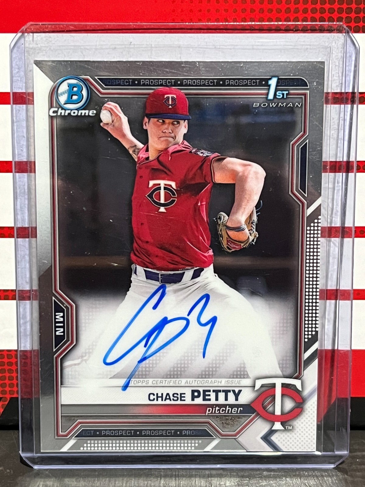 2021 Bowman Draft Chrome Draft Auto 1st Chase Petty #CDA-CP Autograph ...