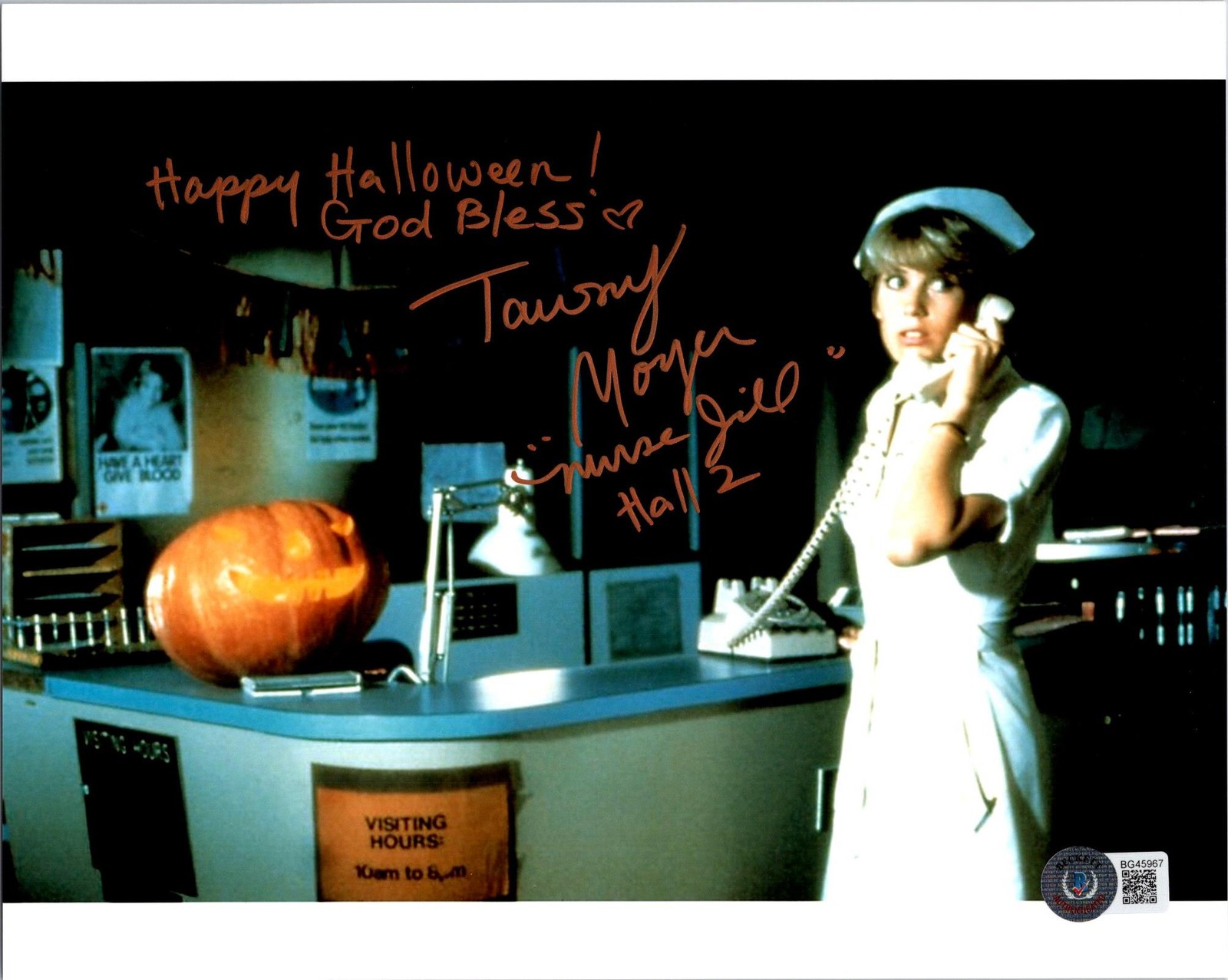 TAWNY MOYER SIGNED 8X10 PHOTO BECKETT BAS COA HALLOWEEN NURSE JILL 1 | eBay