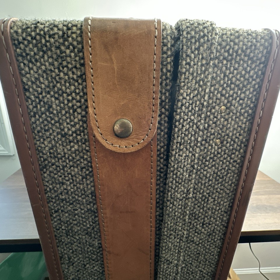 Vintage HARTMANN Suitcase Tweed + Leather Trim Luggage 21” -Combo Lock ...