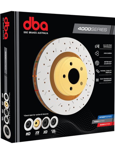 2 x DBA 4000 Cross-Drilled Slotted Disc Brake Rotor 320mm DBA42962XS ...