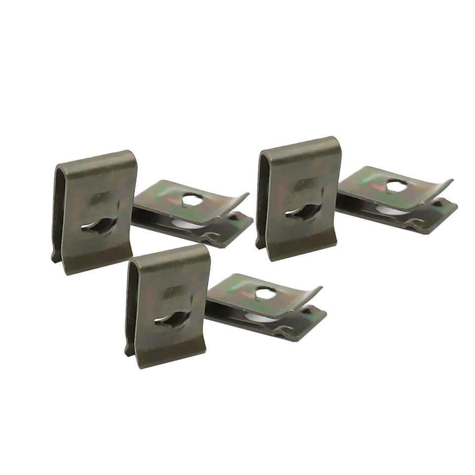 20Pcs Metal U-Type Clips Car Bumper Fender Trims Panel Fastener Leaf ...