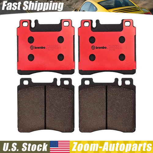 For Mercedes-Benz C140 W140 S Class Front Brake Pad Set Ceramic Slotted ...