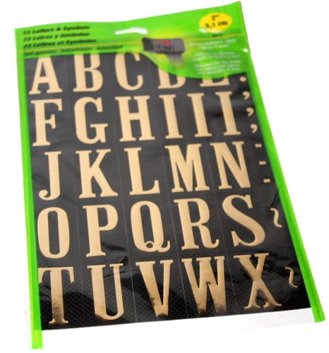 Hy-Ko Gold 2" Self-Adhesive 73 Letters & Symbols | eBay