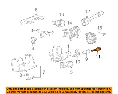 GM OEM 06-17 Enclave,H2,HHR Steering Column Shroud, Switches Levers-Key ...