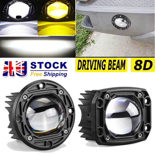 3inch Flush Mount LED Work Lights Bumper Reverse Fog Lamp Driving ...