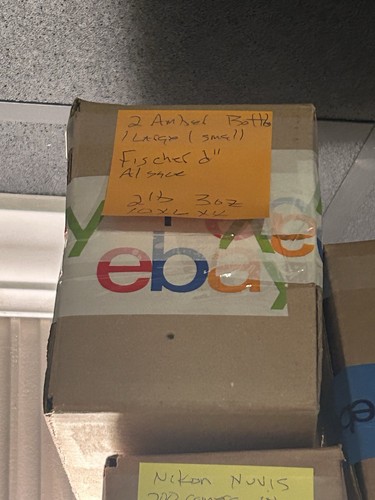 Set of 2 Amber Fischer d' Alsace Hoopla Vintage Empty Beer Bottle Swing ...