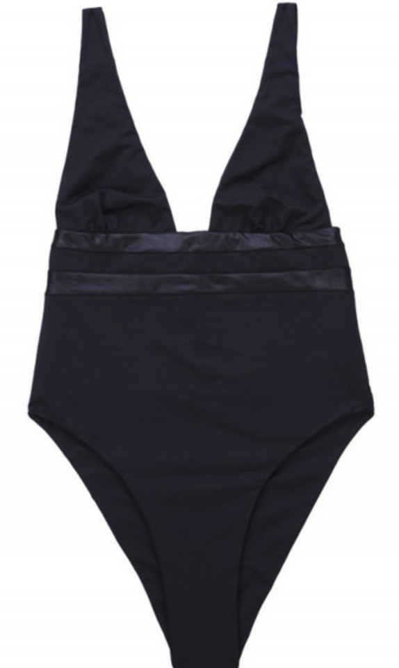 NWT Beach Bunny MIA One Piece Full Swimsuit 3X Black Adjustable Strap ...
