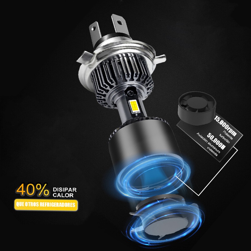 1 set of interchangeable aperture lamp bead H4 motorcycle LED headlight ...