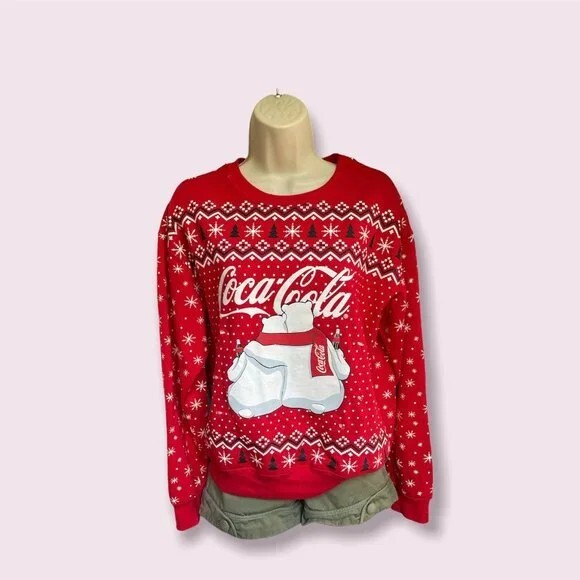 Cocacola Target Red Light Up Christmas Sweater Women … - Gem