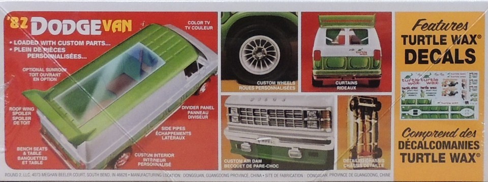 1982 DODGE CUSTOM TURTLE WAX VAN MPC 1:25 SCALE 2-n-1 PLASTIC MODEL VAN ...