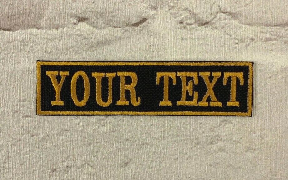 PERSONALISED WOVEN CLOTH CANVAS CORDURA STYLE EMBROIDERED IRON ON NAME ...