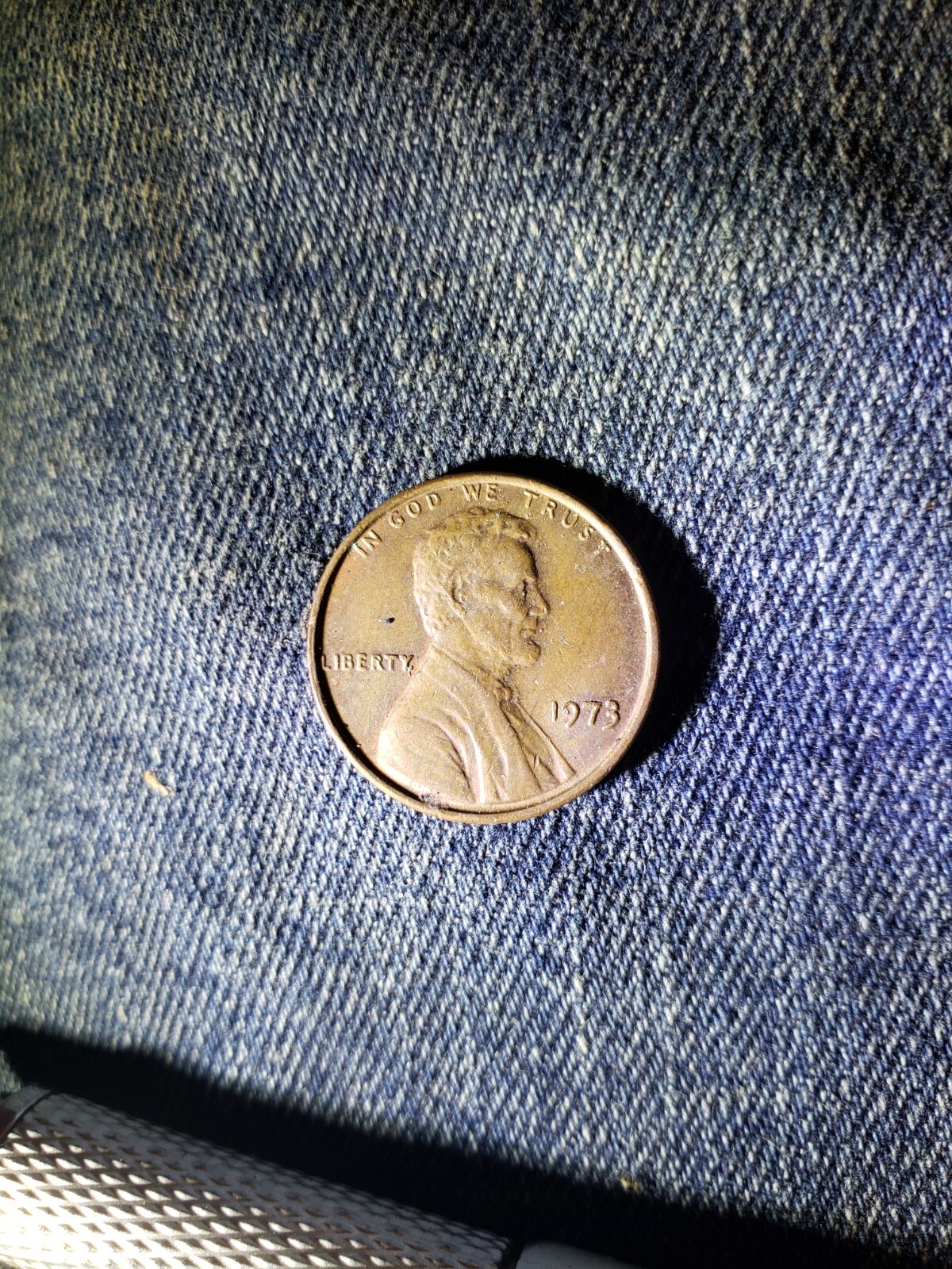 1973 Lincoln Penny 1 Transitional Year One Cent Error Coin No Mint Mark ...