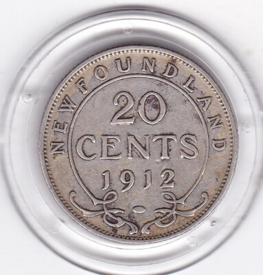 1912 Canada / Newfoundland 20 Cents Coin, 92.5% Silver | eBay
