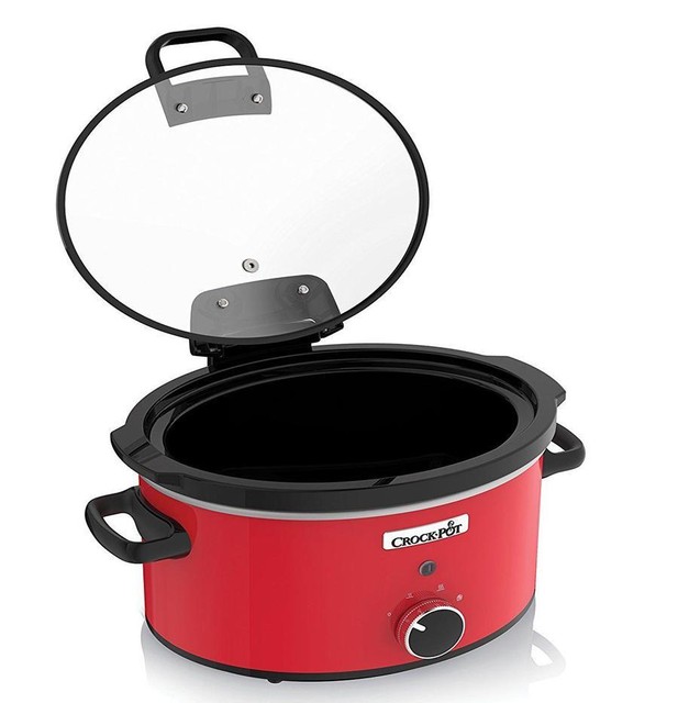 Crock-Pot CSC037 3.5L Red Hinged Lid Slow Cooker 220-240 Volts 50Hz ...