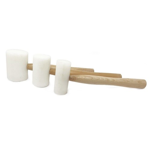 Jewellers Nylon Mallet Plastic Hammer Flat Round Heads 6oz 9oz 11oz ...