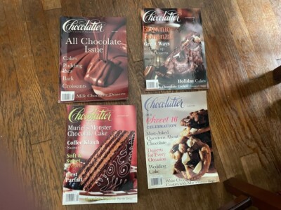 Chocolatier Magazine Lot Of 4 Magazines 2000 Clean Recipes Cakes ...