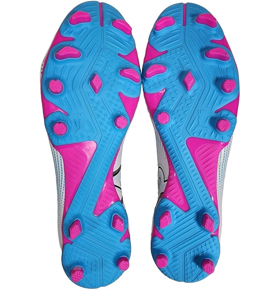 PUMA Future 7 Play FG/AG Adult Soccer Cleats 107723 01 WHITE BLACK PINK ...