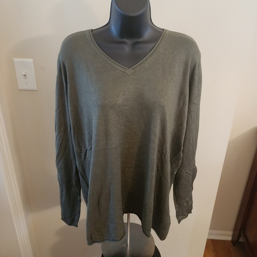 Sheego Sweater Green V-Neck EUR 44/46 | eBay