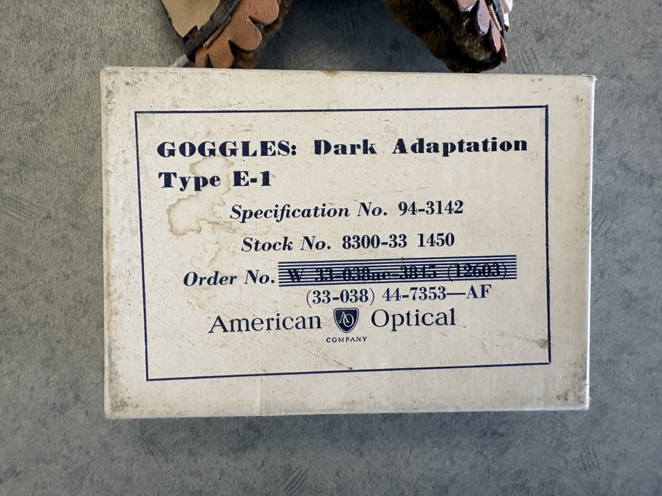 WW2 Dark adaptation goggles Vintage Original Flight Googles. NOS ...