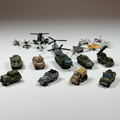 Vintage Military Micro Machines Lot Of 19 - Tanks, Planes, Jeeps ...