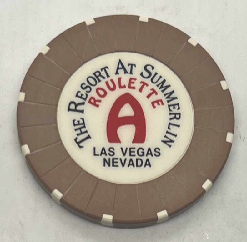 The Resort at Summerlin Casino Roulette Chip Las Vegas Nevada A Brown ...