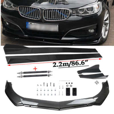 For BMW 320i 328i 330i F30 Carbon Fiber Front Bumper Lip Splitters Side ...