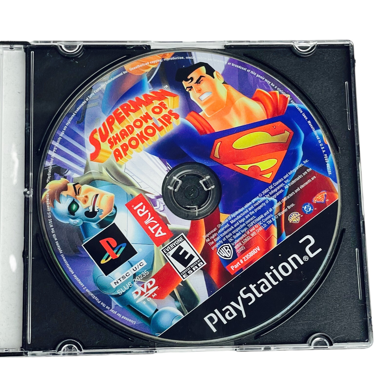 PS2 Superman Shadow Of Apokolips Sony PlayStation 2 DC Atari Game Disc ...
