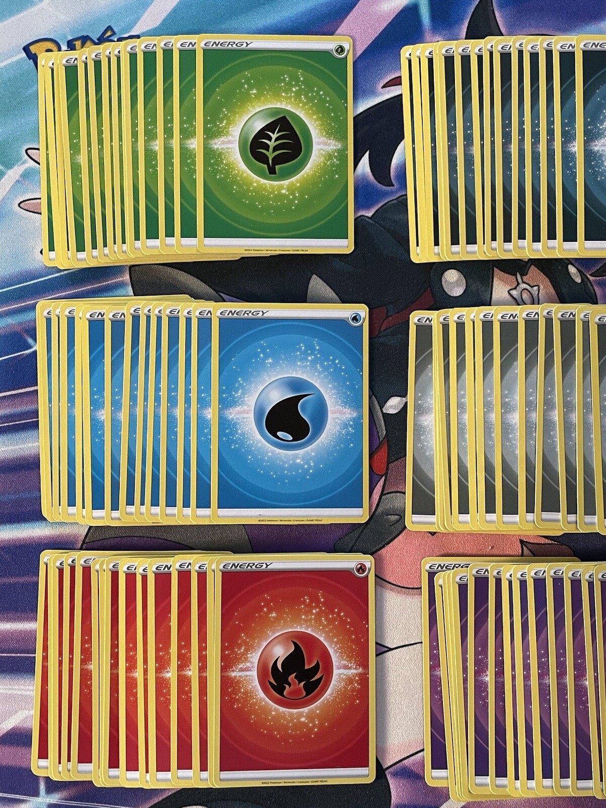 Pokemon TCG Basic Energy Card Lot - 120 Cards (15x each type) Matching ...