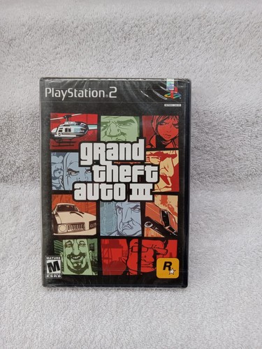 NEW SEALED PS2 GRAND THEFT AUTO 3 GAME 2001 ORIGINAL FIRST RUN BLACK ...