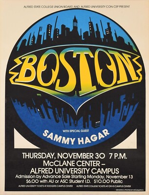 Boston ,Sammy Hagar concert poster 13"x19" FREE DOMESTC SHIPPING(5510 ...