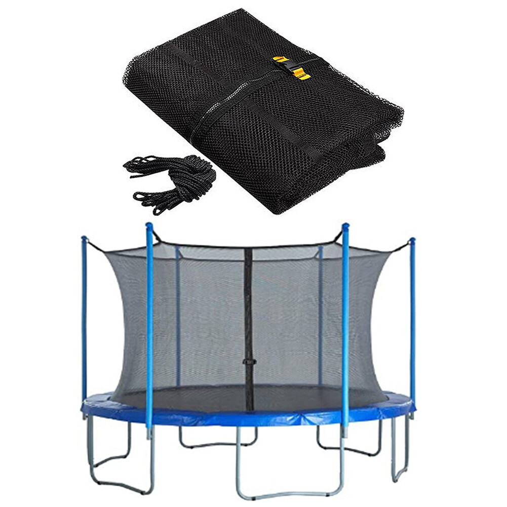Trampoline Protective Net Jumping Safety Protection Guard (8 Poles 3 ...