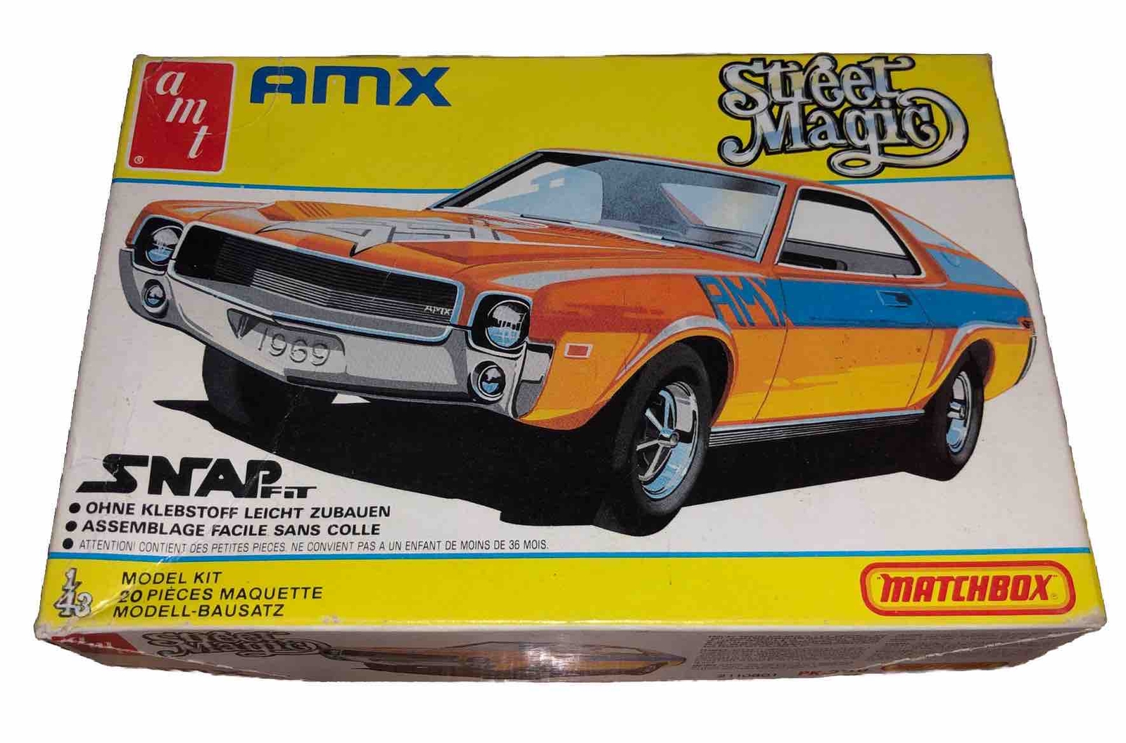 New In Open Box AMT Matchbox AMX Street Magic Model Car Kit Snap Fit PK ...