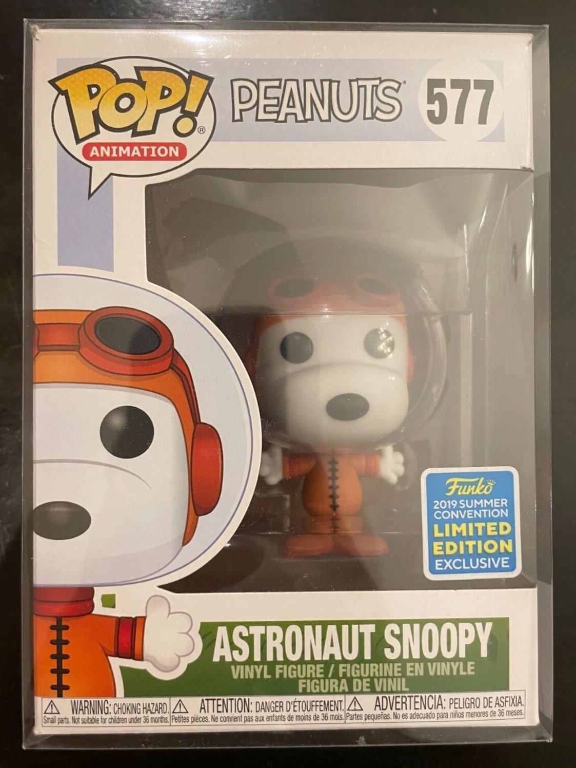 Funko Pop! Animation: Peanuts Astronaut Snoopy Vinyl #577 Limited w ...