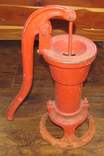 Antique Vintage Red Jacket Farm Kitchen Well Water Hand Pump Heavy Cast ...