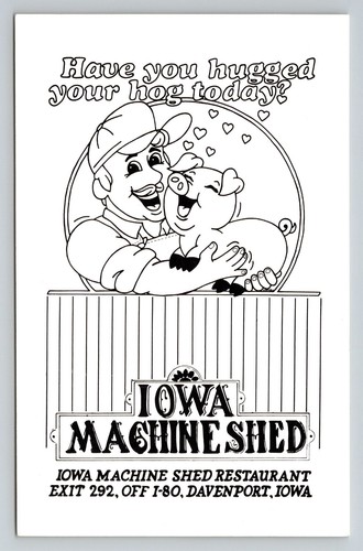 Davenport Iowa Machine Shed Restaurant Pig IA Postcard | eBay
