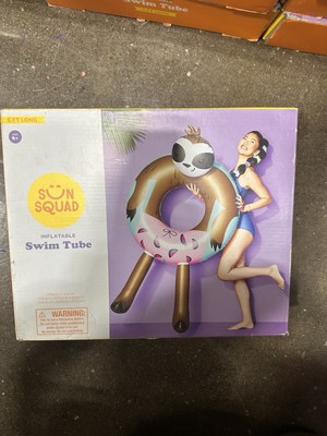 Sloth Pool Float for Kids Sun Squad 5 Foot Long Inflatable Swim Tube Ages 6+ NEW | eBay