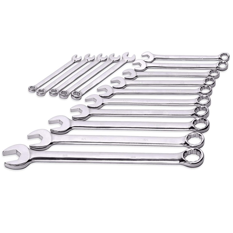 15-Piece Metric Wrench Set, Chrome Vanadium, Sizes 8-22mm with Rack | eBay