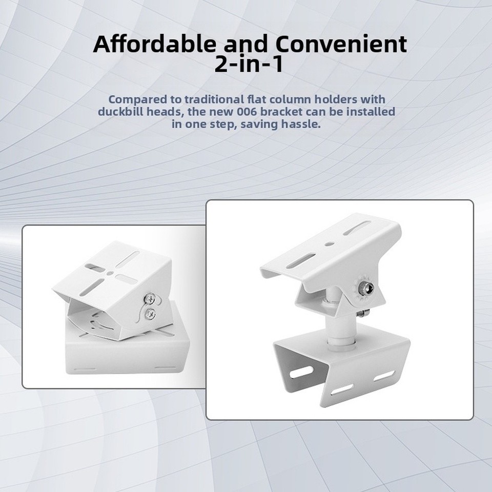 Iron Security Camera Holder with 360 Rotation and Reinforced Clamping ...