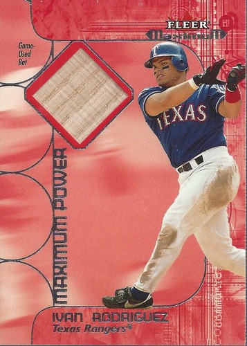 2002 Fleer Maximum Power Bat #17 Ivan Rodriguez Bat - BB | eBay