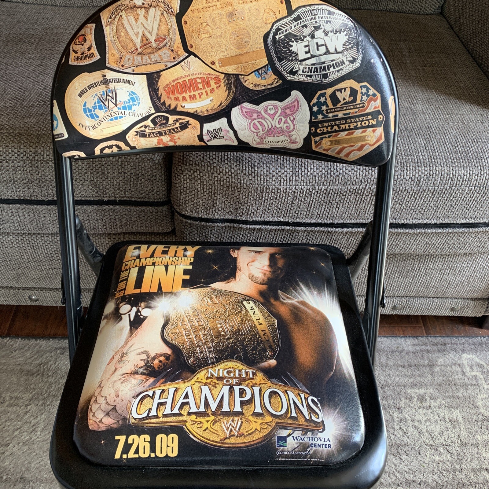WWE Night Of Champions 2009 CM Punk Ringside Chair Wachovia Center ...