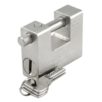HEAVY DUTY SHIPPING CONTAINER PADLOCK 74MM X 2 WITH 6 KEYS ** KEYED ...