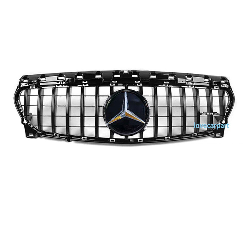 For Mercedes Benz W117 CLA250 CLA45 Grill 2013-2019 Grille W/Emblem&AMG ...