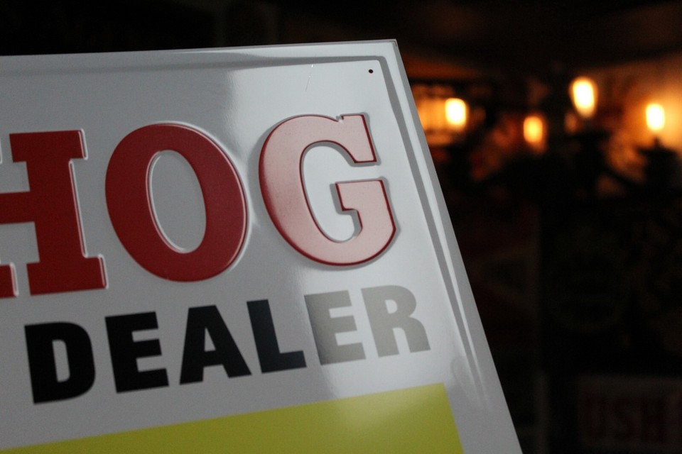 BUSH HOG DEALER FARM IMPLEMENTS EMBOSSED METAL SIGN GAS SERVICE FORD ...
