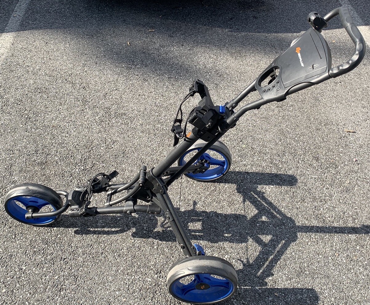 CP Golf Go Plus Push Pull Walker Cart 3 Wheel With Cup Holder Fully ...