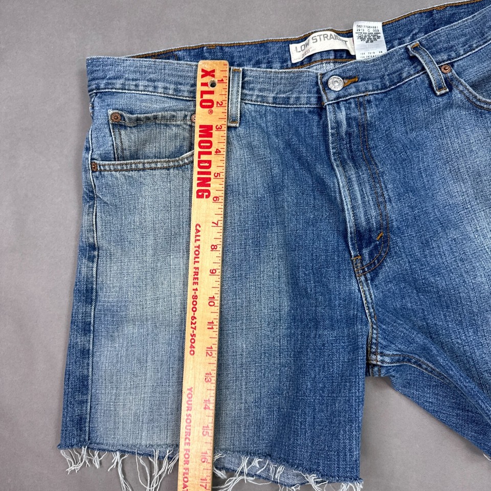 Vintage Levis Cut Offs Mens 40 Blue Denim Shorts Jorts Frayed Washed ...