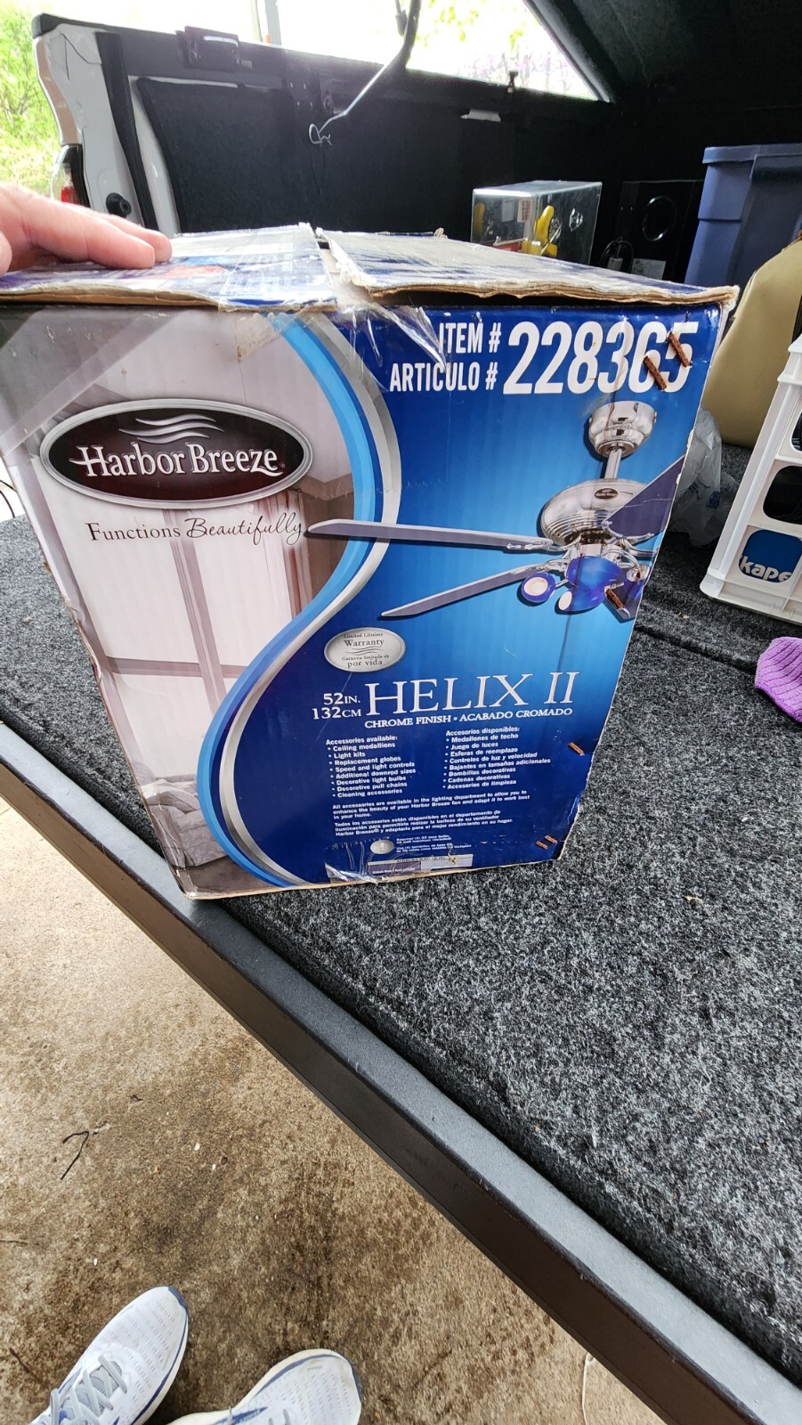 Harbor Breeze 52 Ceiling Fan Helix Ii Cobalt Blue | Shelly Lighting