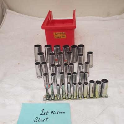 Lot of 38 Assorted Snap-On Drive 12-Point Sockets LOT 532 | eBay