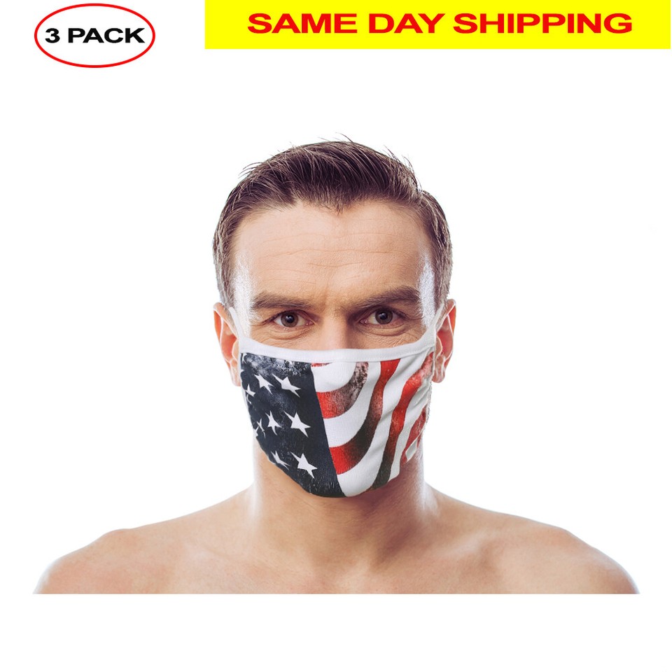 Washable Reusable Face Mask (In Stock) - Double Layer - 3 Pack, Ships ...